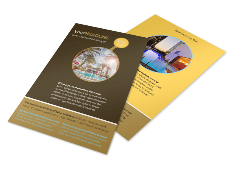 Luxury Hotel Flyer Template MyCreativeShop