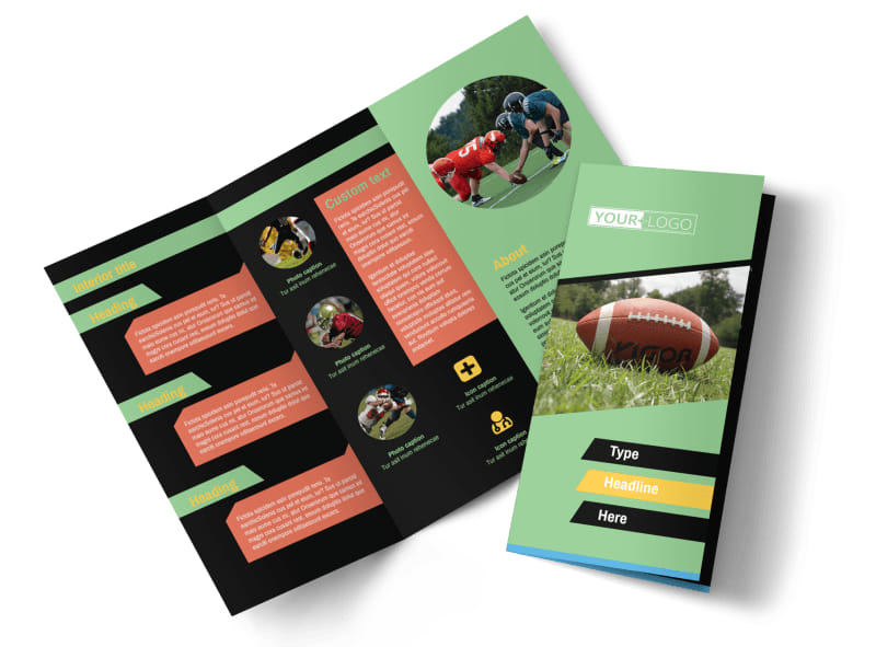Football Camp Brochure Template MyCreativeShop