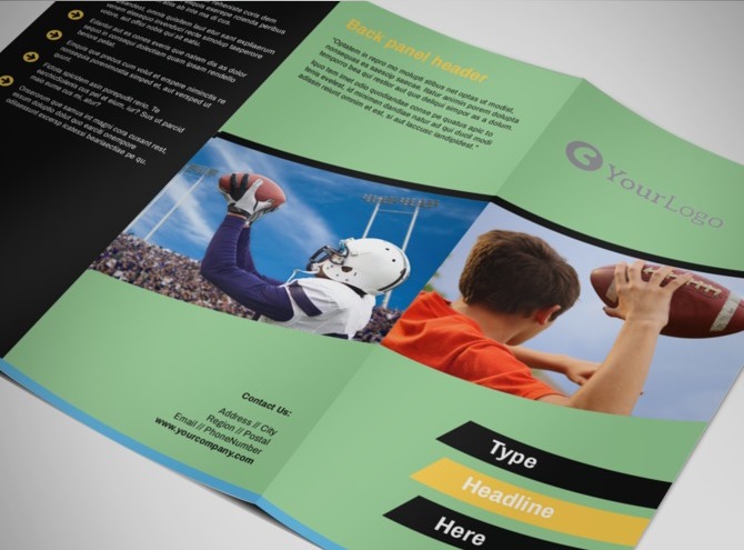Football Camp Sports Training Brochure Templates MyCreativeShop