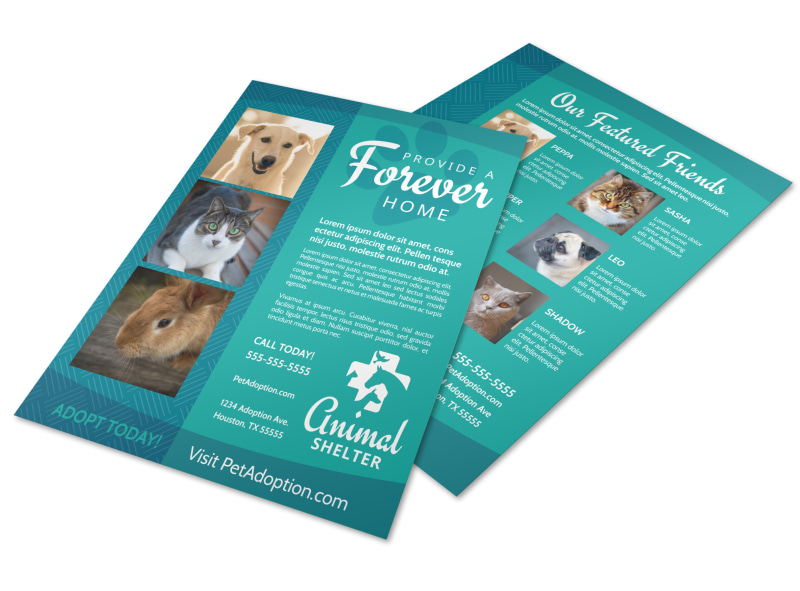 Animal Shelter Pet Adoption Flyer Template