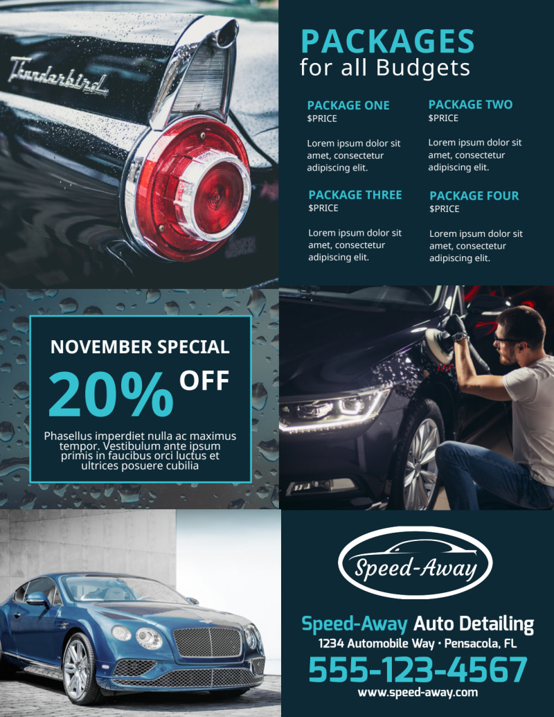 Car Detailing Price List Template Free