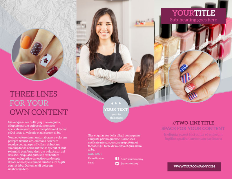 Nail Salon Brochure Templates Free Printable Word Searches