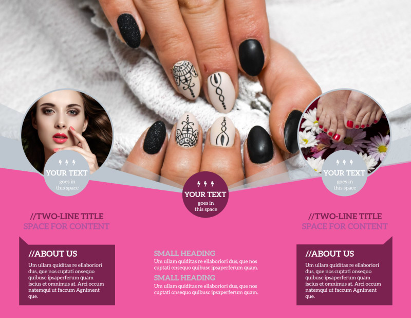 Fashion Nail Salon Brochure Template MyCreativeShop