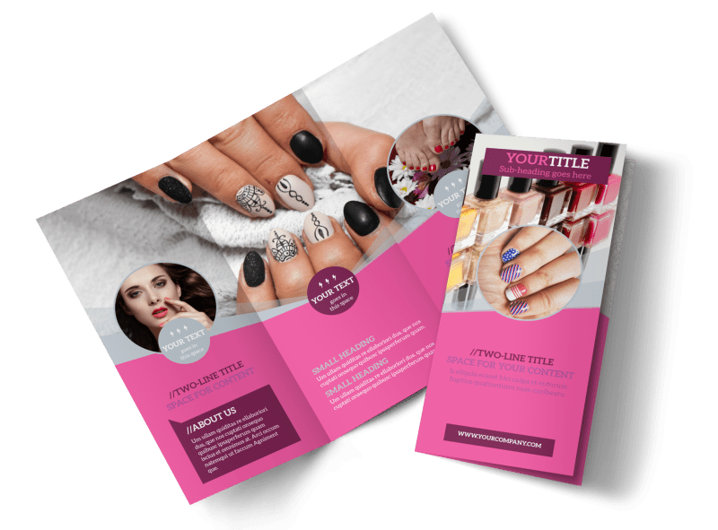 Fashion Nail Salon Brochure Template MyCreativeShop