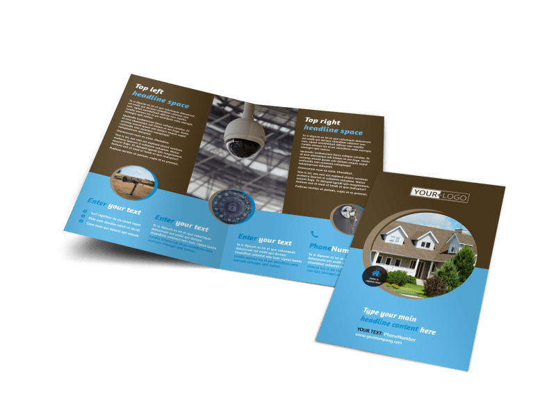 Home Security Installation Brochure Template