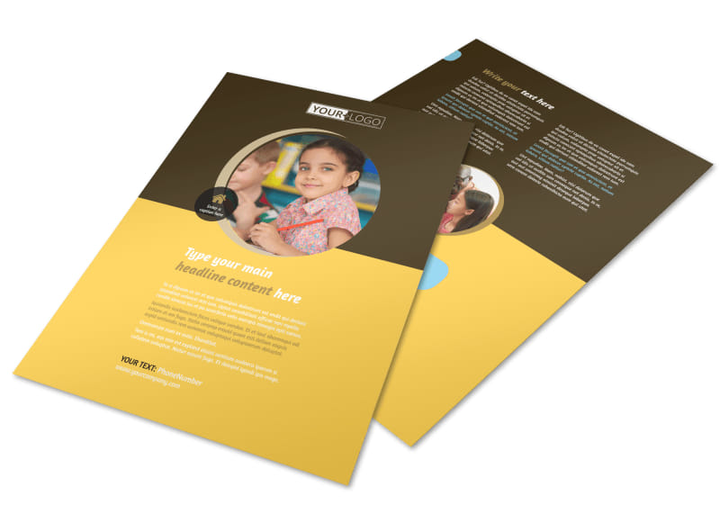 Learning Center Flyer Template | MyCreativeShop