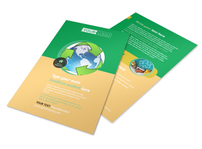 Recycling Flyer Template | MyCreativeShop