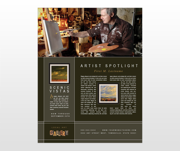 Fine Art Gallery & Artist Flyer Template | MyCreativeShop.com