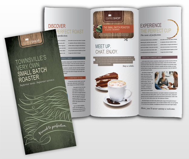 Coffee & Latte Shop Brochure Templates